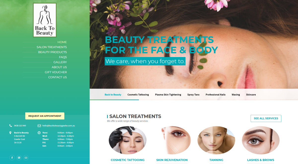Back-To-Beauty Salon - Gawler - Nails, Waxing, Eyebrows, Skin Treatments